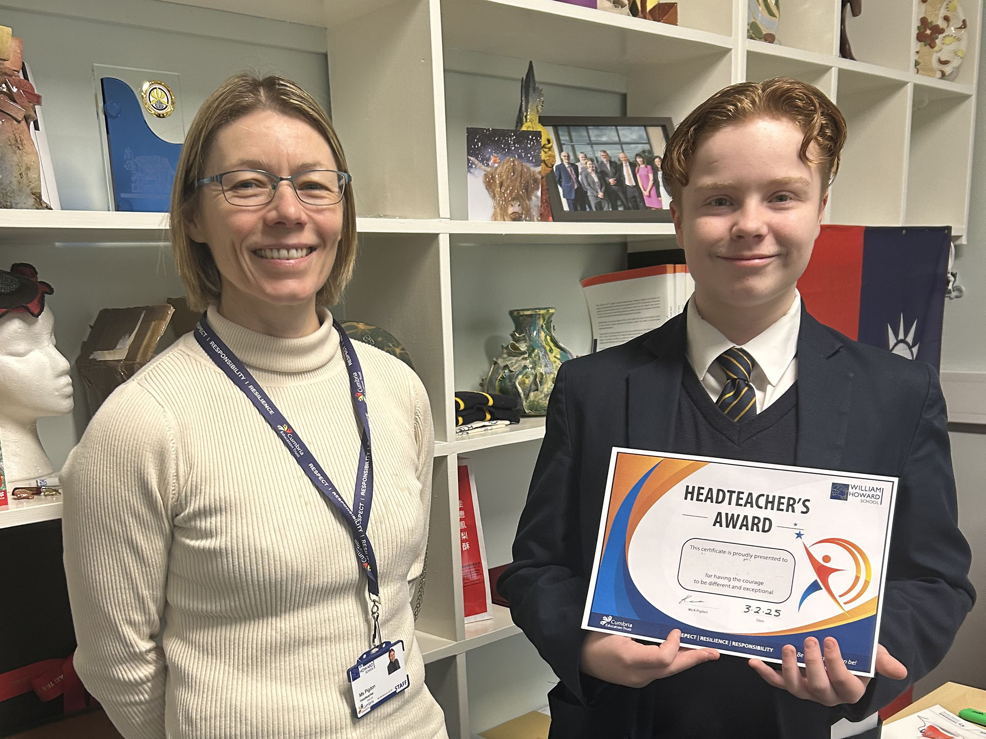 Headteacher's Award for Persistent Learner of the Lesson - William ...