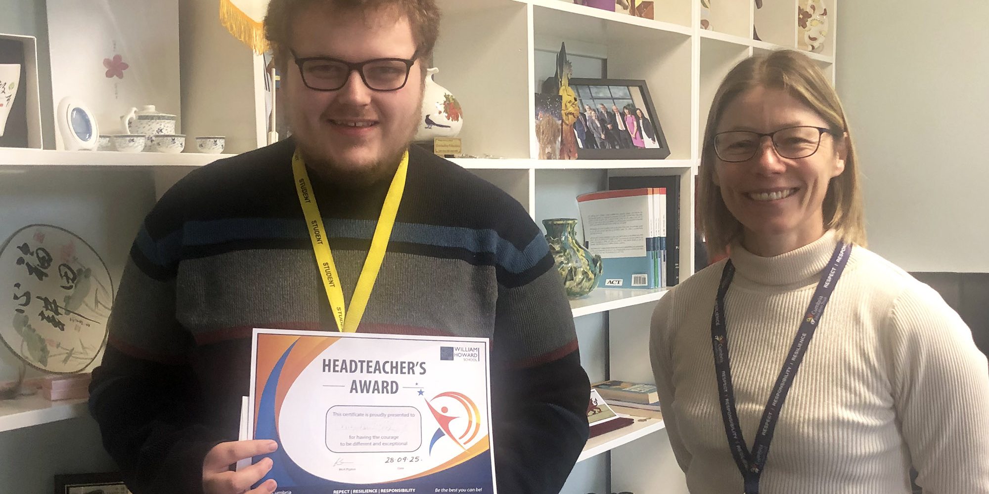 Headteacher's Award for Valued Team Inspire Member - William Howard School